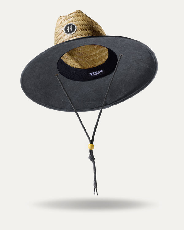 Hemlock UPF 50+ Lifeguard Straw Hat - SOLID BLACK | Sun Diego… – Sun ...