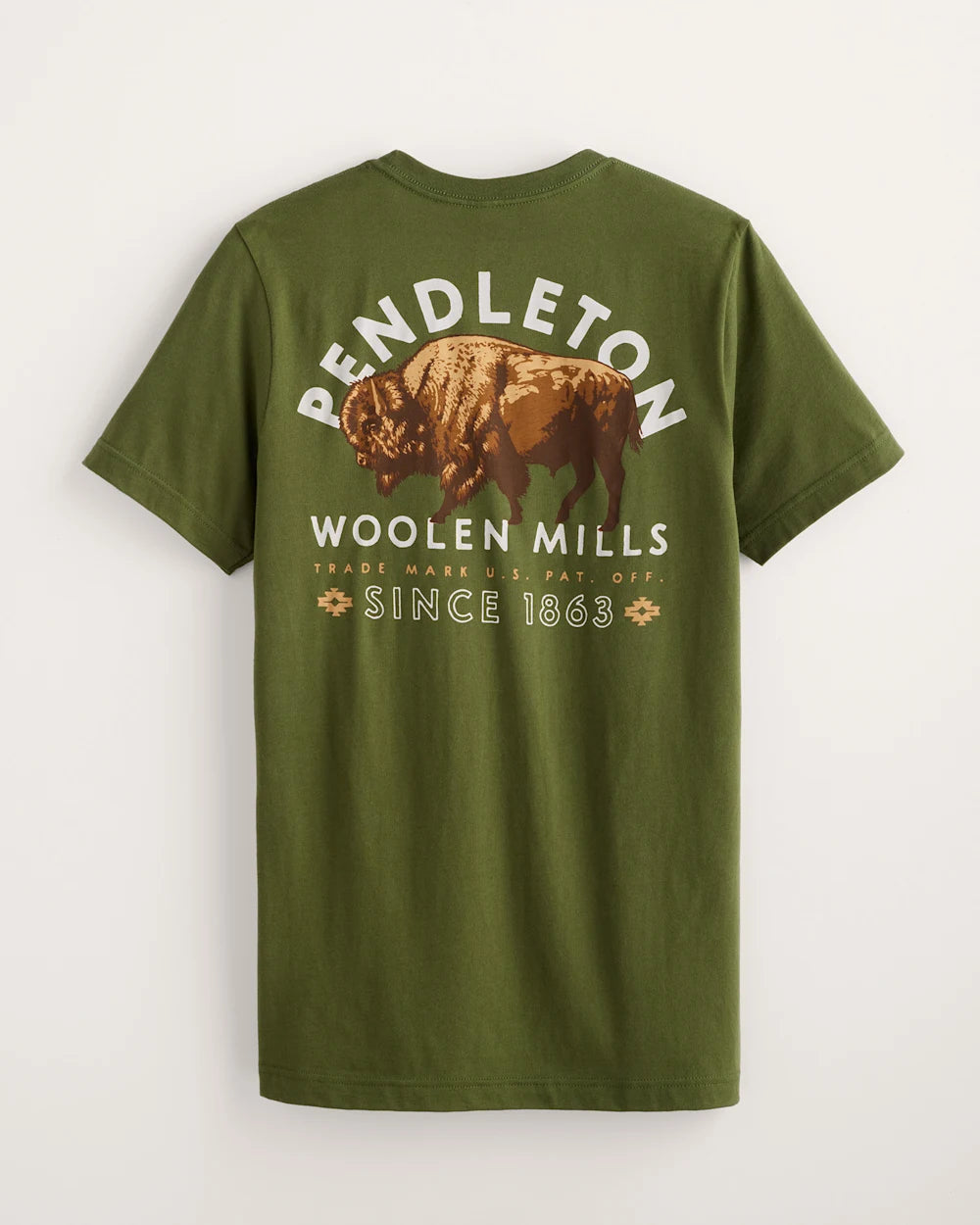 Pendleton MEN'S PENDLETON BISON GRAPHIC TEE - MILITARY GREEN/MULTI ...