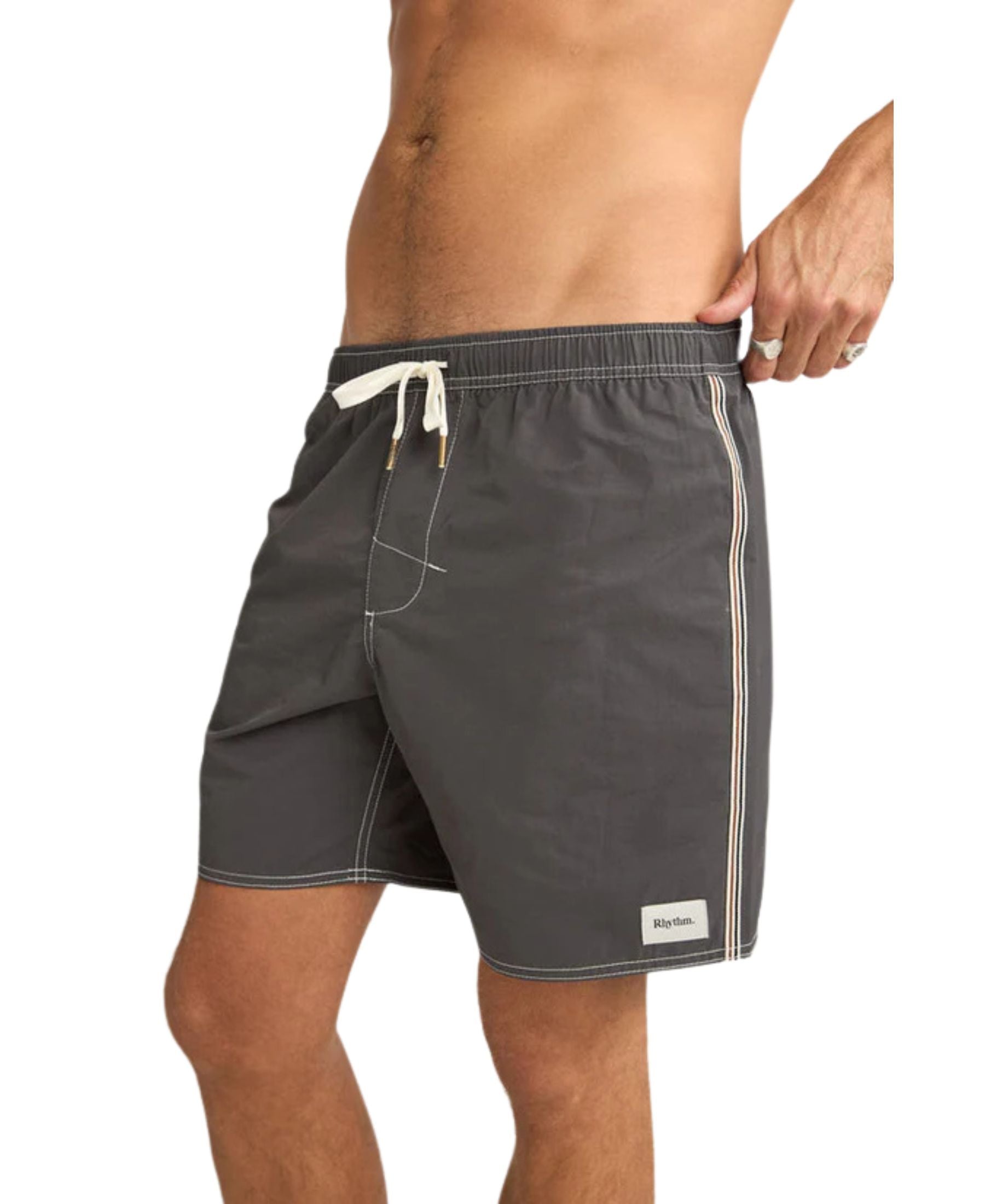 Rhythm Patch Beach Short - Black | Sun Diego Boardshops